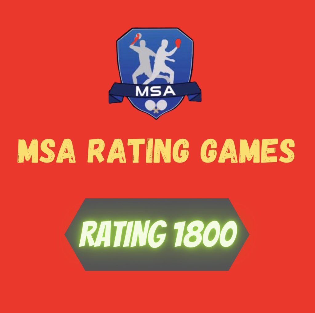 MSA RATING GAMES - Rating 1800 ; 19 November 2023 ; Ahad ; 10am -10pm ...